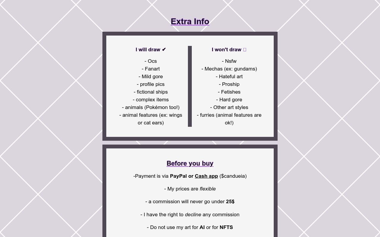 Eclair commissions-Extra info